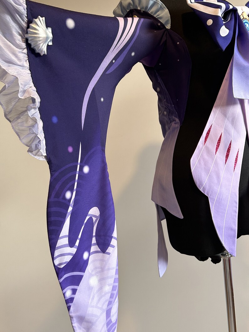 Sangonomiya Kokomi Fabric Design Genshin Impact Inazuma Kimono Digital ...