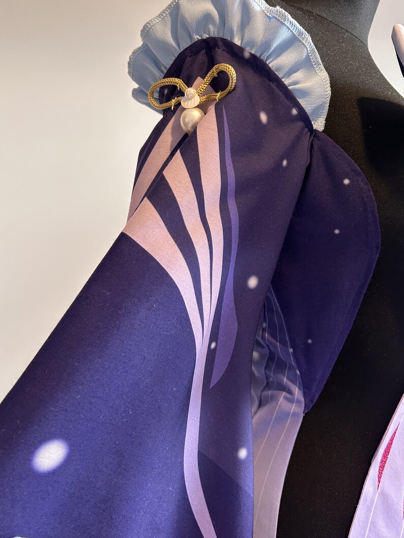 Sangonomiya Kokomi Fabric Design Genshin Impact Inazuma Kimono Digital ...