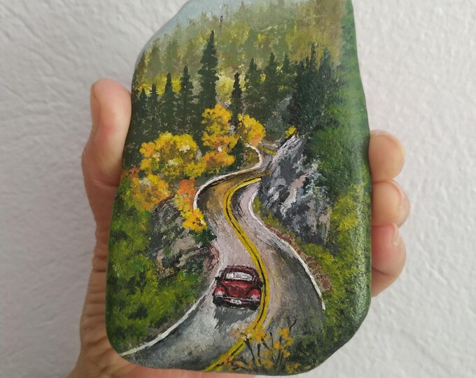 Hand-painted Acrylic Stone, Home Decor Rock Art, Decorative Stone Art ...