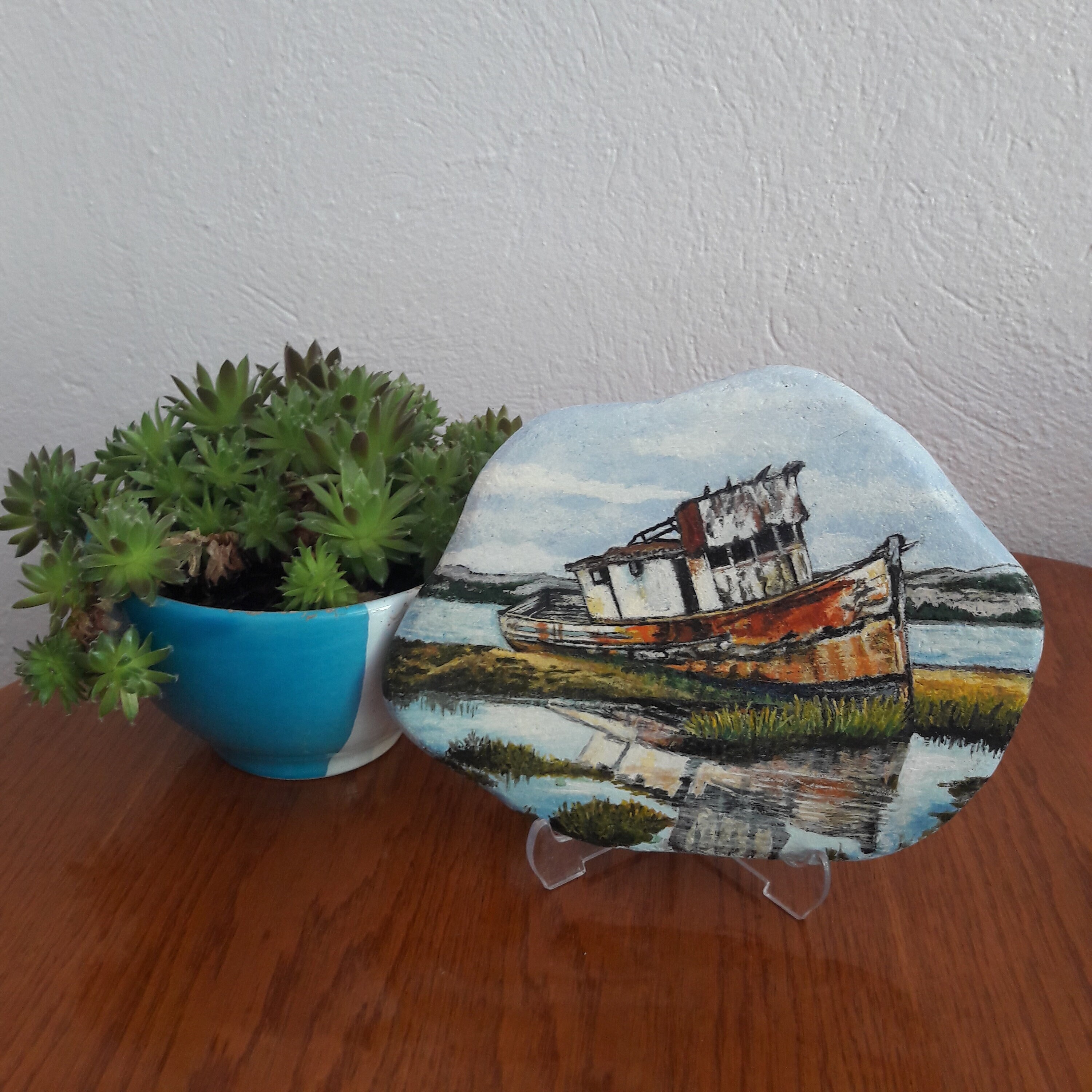 Handmade Stone Art,custom Stone Painting,painted Rocks,acrylic Stone ...