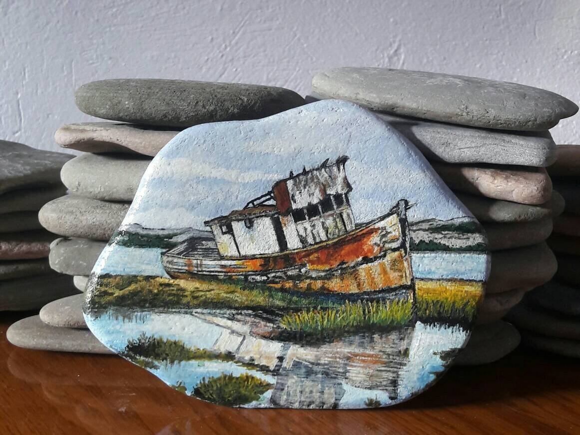 Handmade Stone Art,custom Stone Painting,painted Rocks,acrylic Stone ...