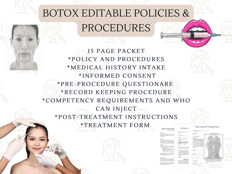 BOTOX Policy/procedures Manual 15 Page Packet Template - Etsy