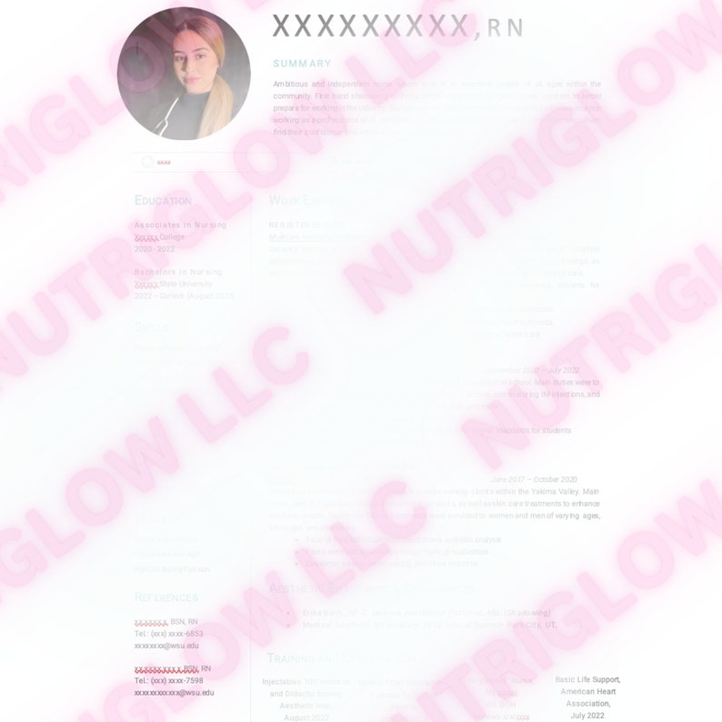 Aesthetic Nurse Injector Resume for New Grads // Medical Director ...