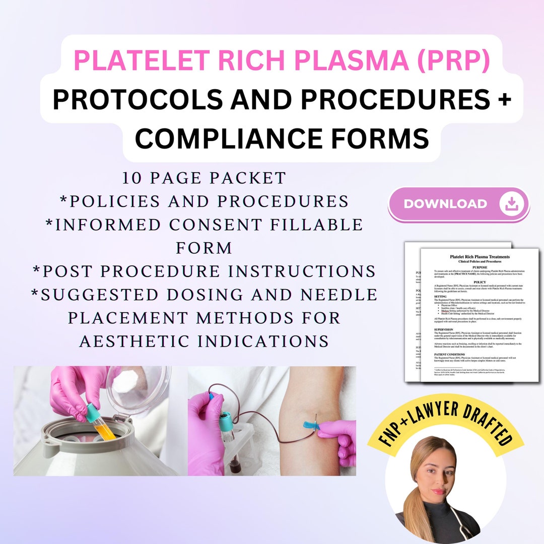 PRP Policies and Procedures Template for Aesthetic Providers ...