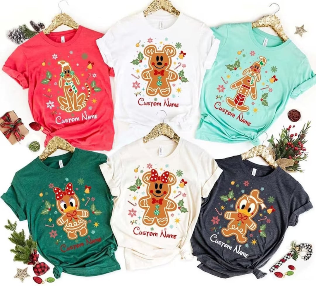 Gingerbread Disney Shirt Disney Christmas Shirt Mickey and - Etsy