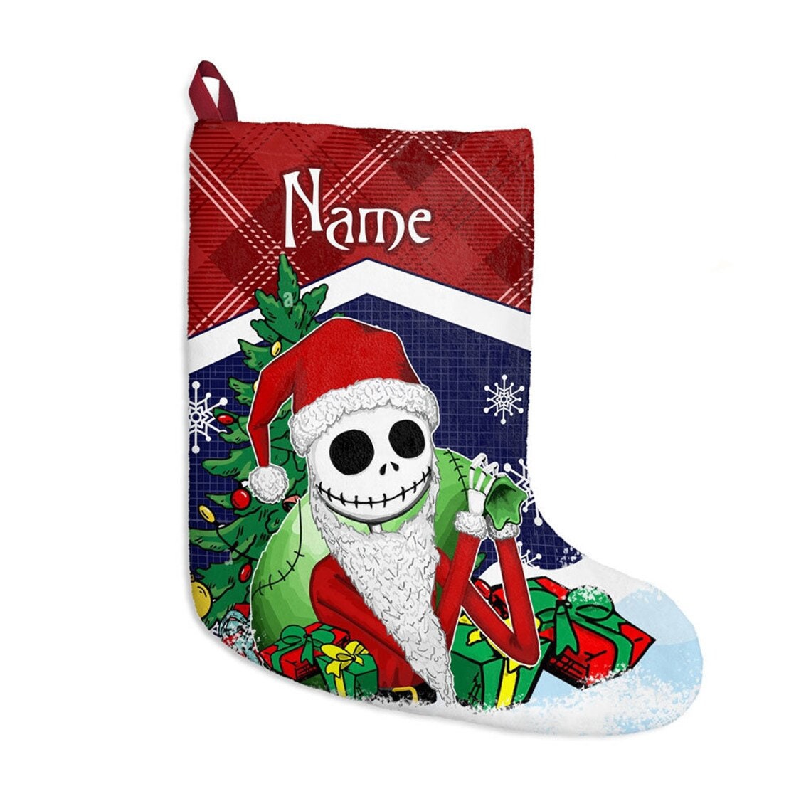 Personalized Nightmare Before Christmas Stocking, Jack Skellington ...