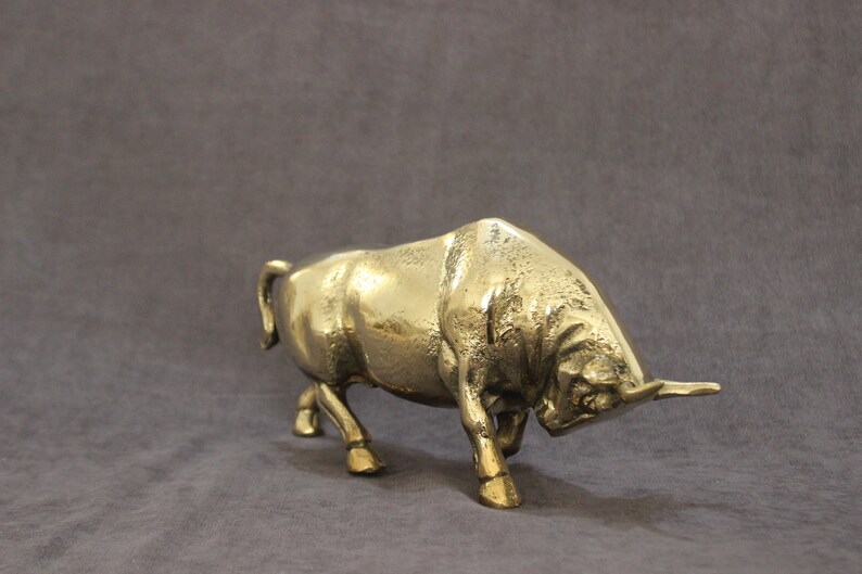 Handmade Bull Sculpture, Bull Figurine, Bull Statue, Office Decor, Bull ...