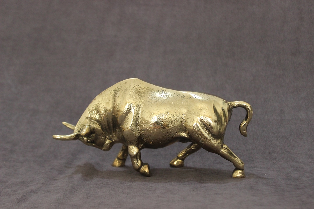 Handmade Bull Sculpture, Bull Figurine, Bull Statue, Office Decor, Bull ...