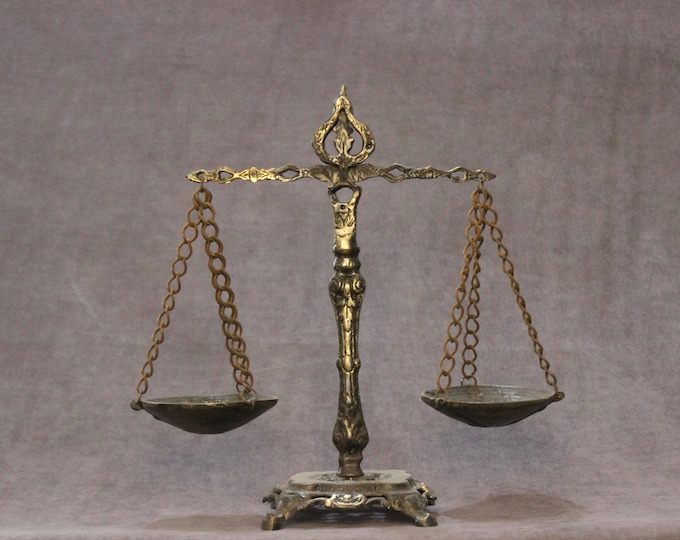 Very Antique Balance Scales, Big Scale of Justice, Brass Scales, Fish ...