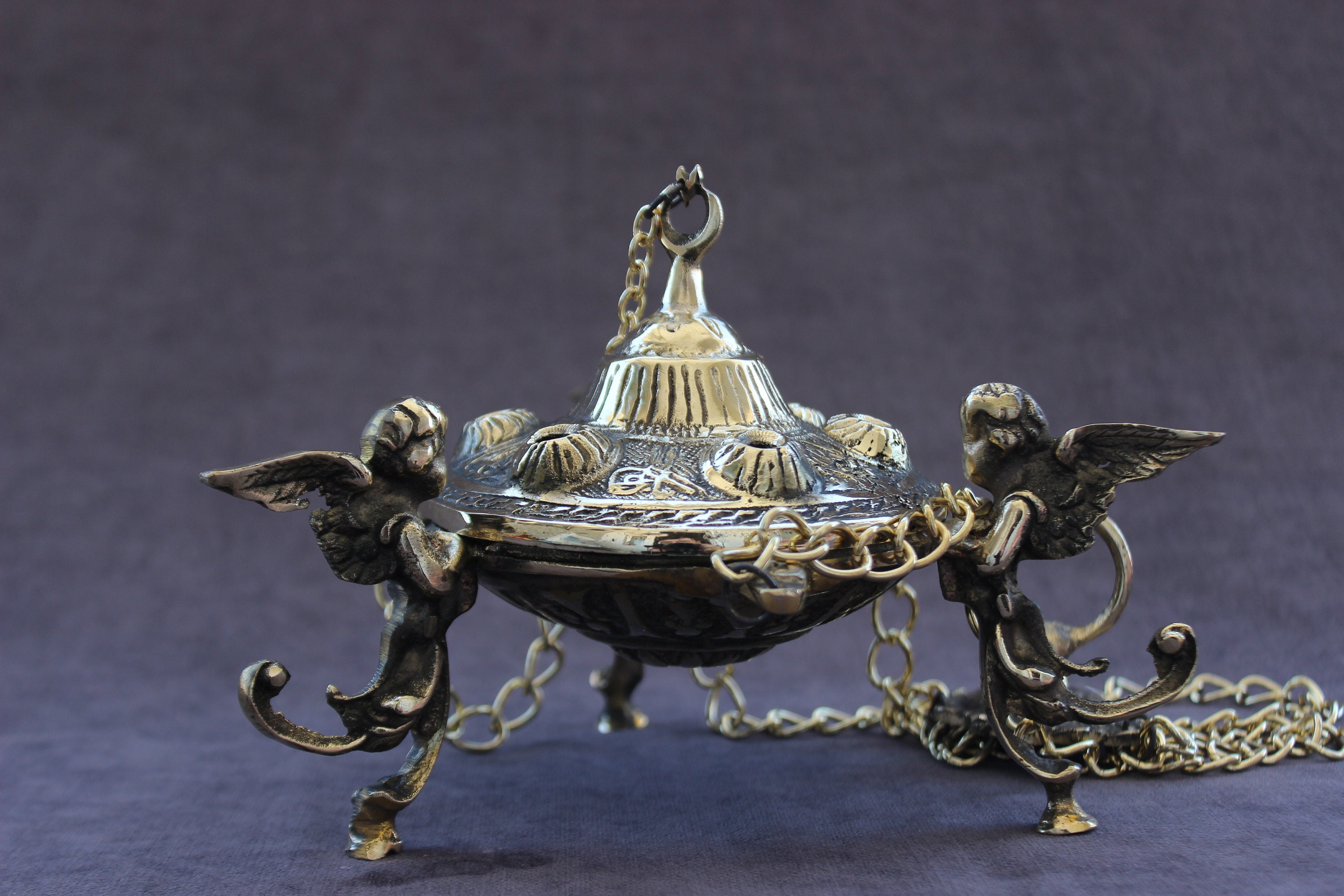 Wall Hanging Censer Handmade Brass Censer Angel Figurine - Etsy