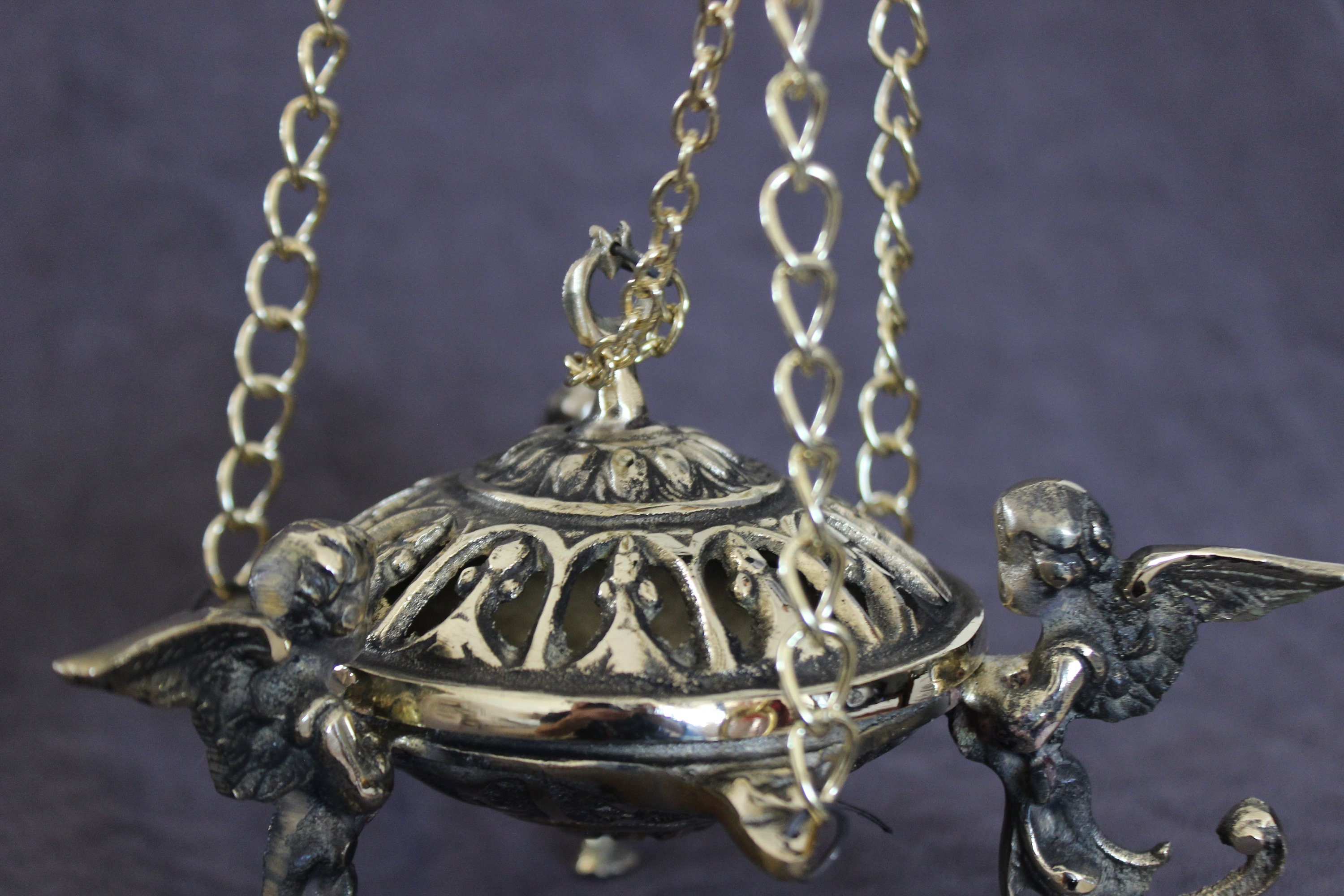 Handmade Brass Censer, Wall Hanging Censer, Angel Figurine, Censer ...