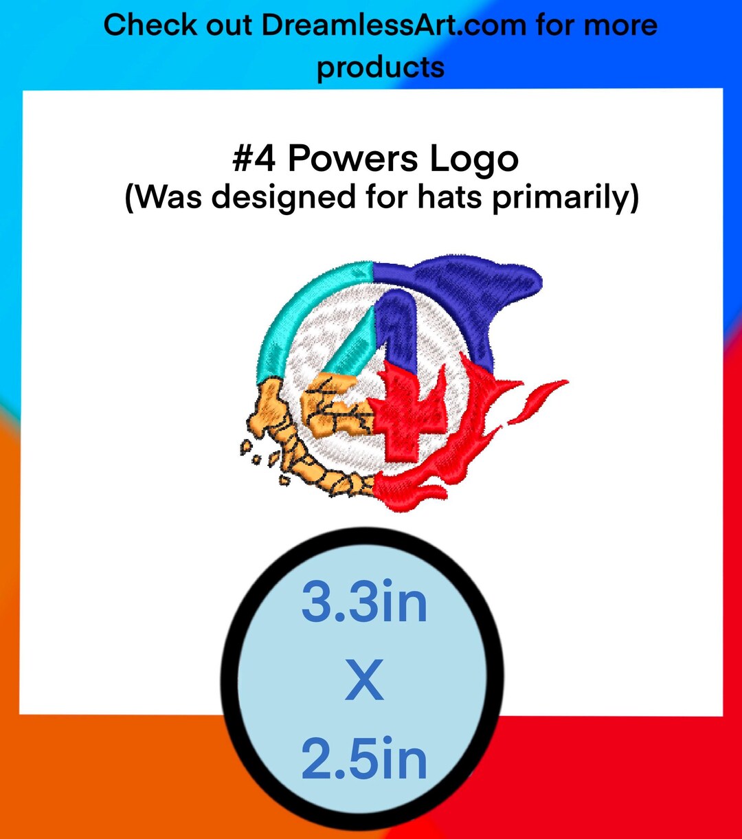 4 Powers Logo - Hat Puff Embroidery (&shirts) - Etsy