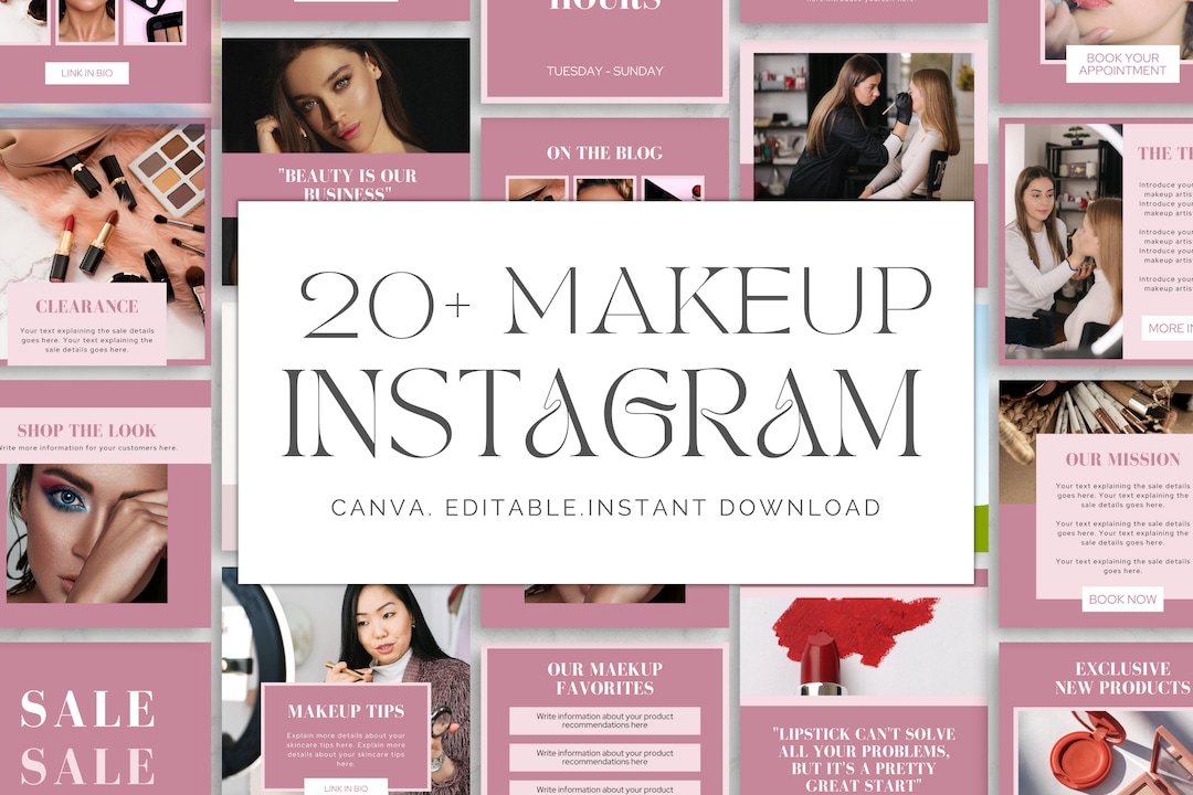 Makeup Artist Instagram Post Templates | Beauty Skincare Instagram ...
