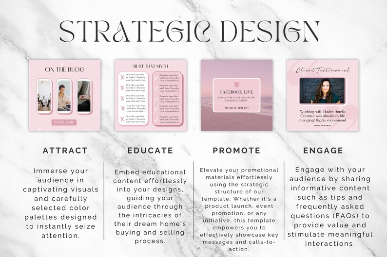 30 Entrepreneur Instagram Post Canva Templates | Business Coach Owner ...