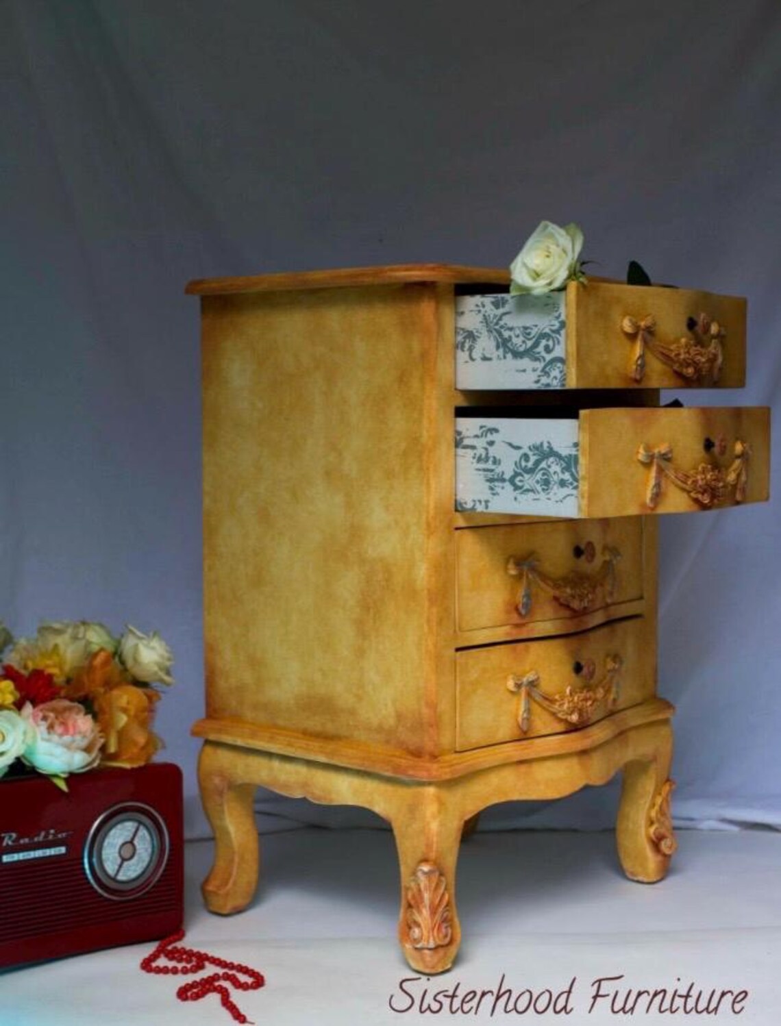 Dixie Belle Furniture Decoupage Rice Paper - Distressed Damask - Easy ...