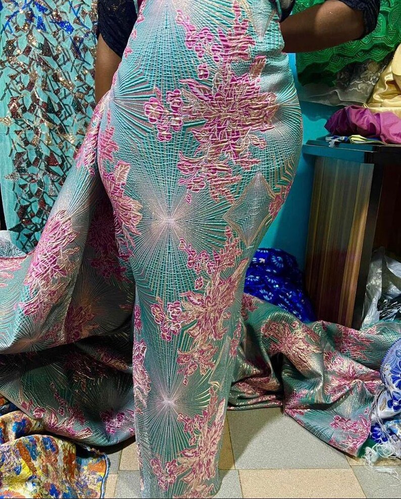 Made to Order Maxi Tie Belt Fitted Full Damask Brocade Bubu/agbada With ...
