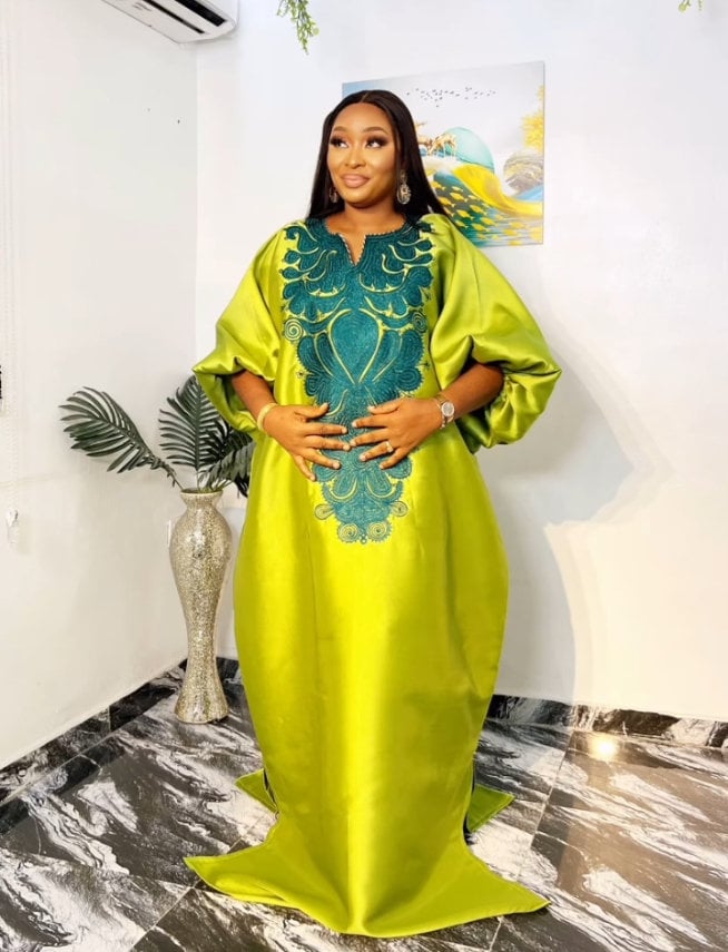 Made to Order Embroidered Maxi Bubu Made With Premium Mikado Fabric ...