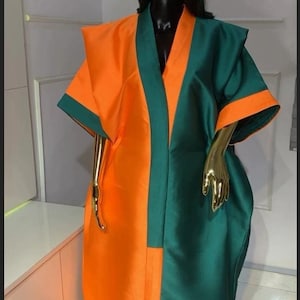 Made to Order Embroidered Maxi Bubu Made With Premium Mikado Fabric ...