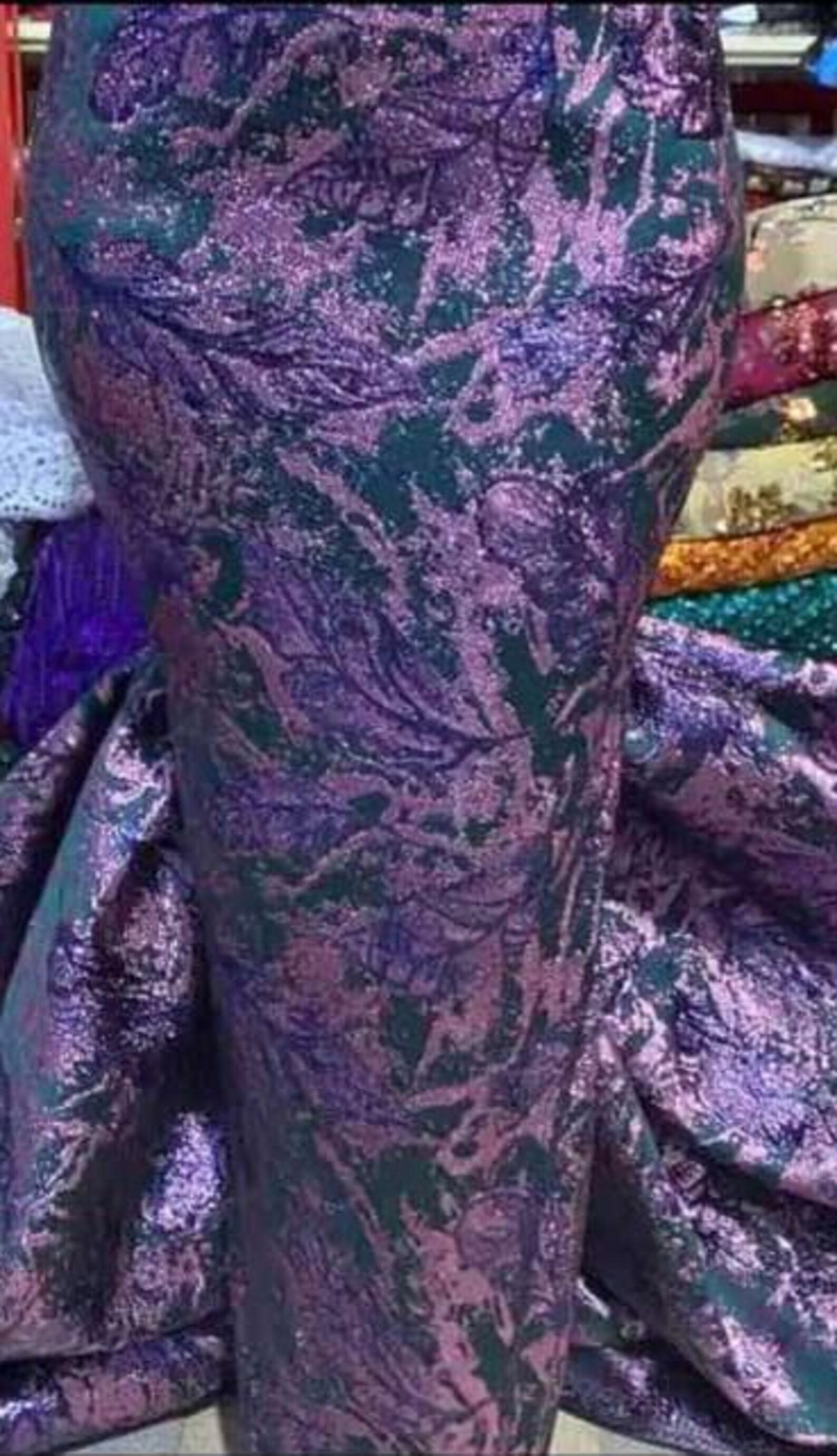 Made to Order Maxi Tie Belt Fitted Full Damask Brocade Bubu/agbada With ...