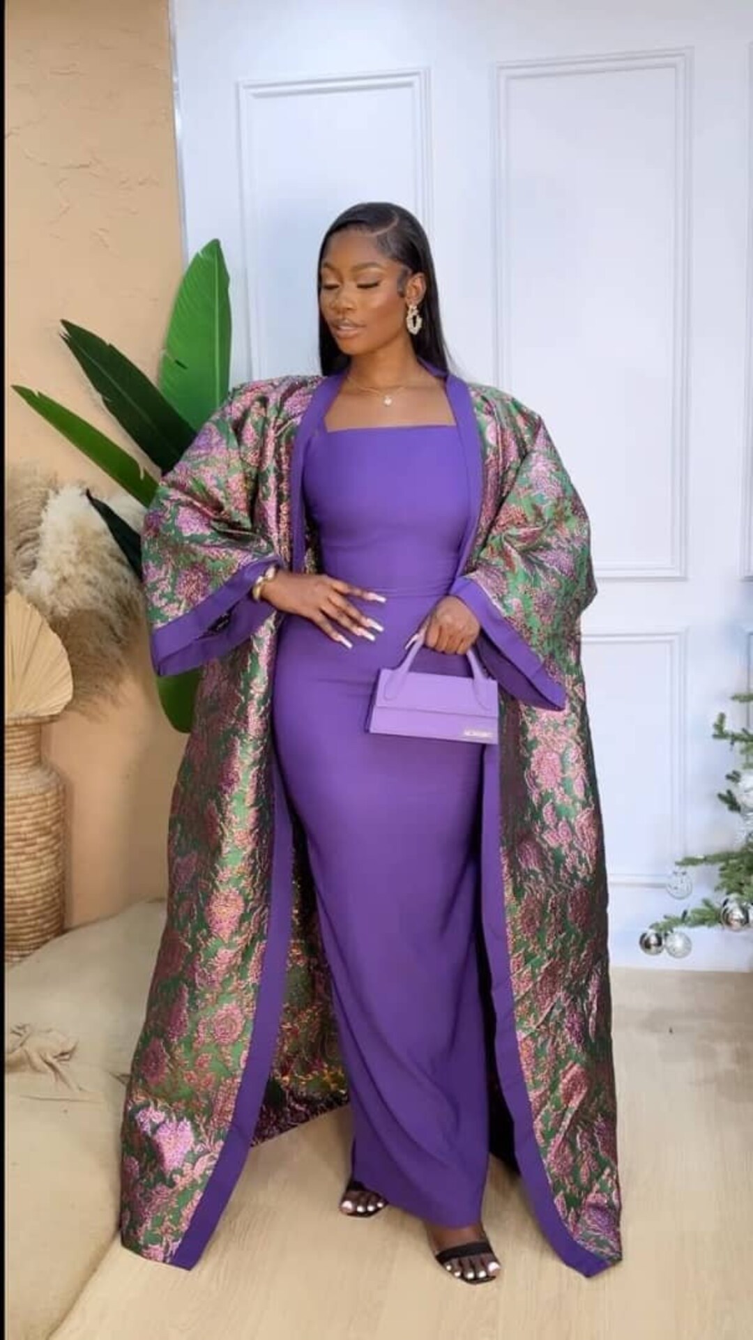 Made to Order Mikado Border Colour Block Damask Kimono. Includes Free ...