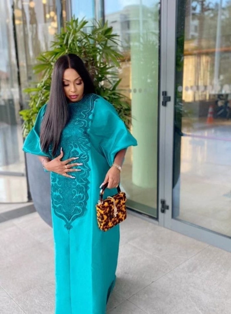 Made to Order Embroidered Maxi Bubu Made With Premium Mikado Fabric. Multiple Options Available ...