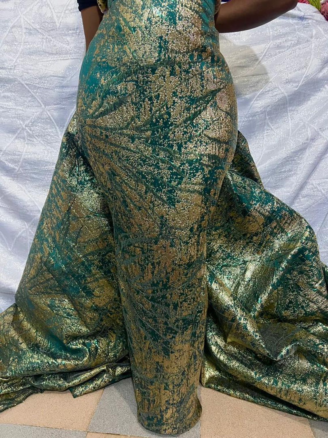 Made to Order Maxi Tie Belt Fitted Full Damask Brocade Bubu/agbada With ...