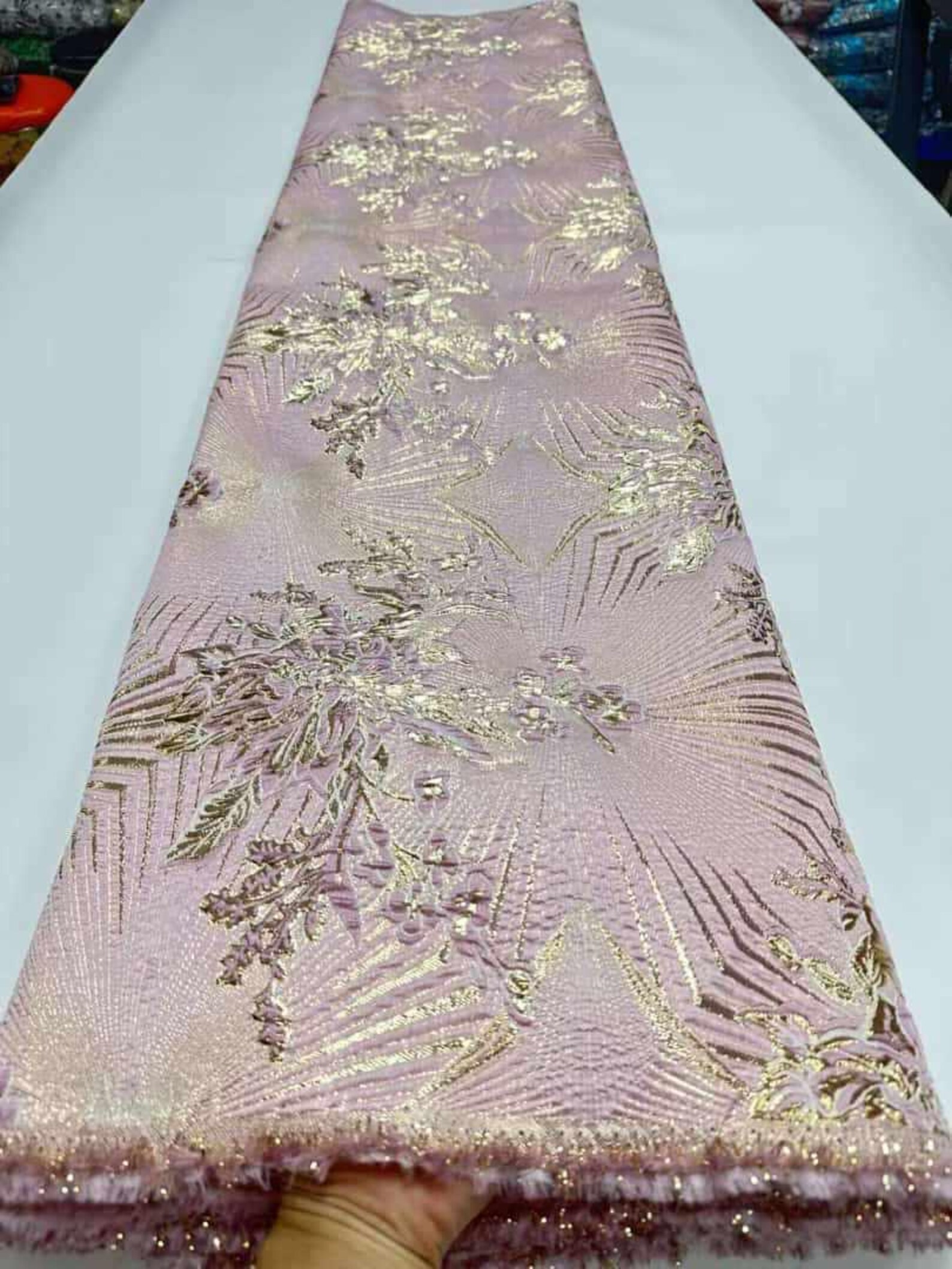 Made to Order Maxi Tie Belt Fitted Full Damask Brocade Bubu/agbada With ...