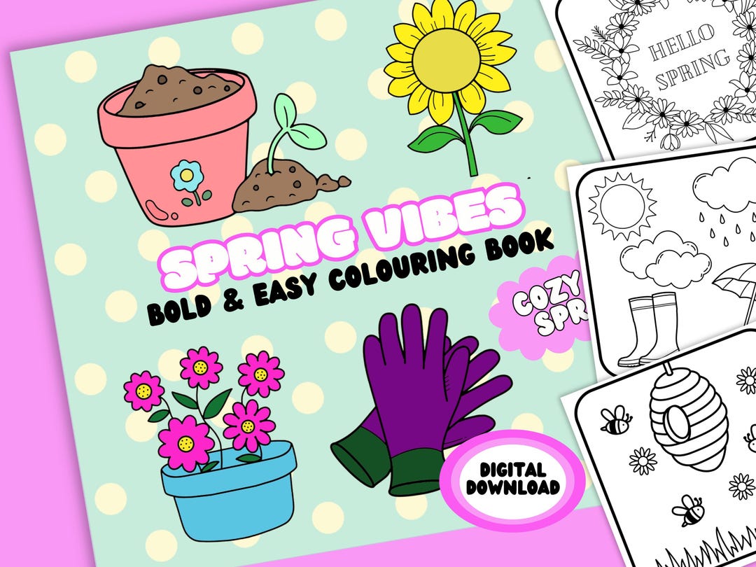 Spring Bold and East Coloring Book | Adult Cozy Colouring Pages | Kids ...