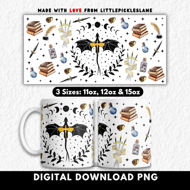 Bookish Cup Designs - Etsy