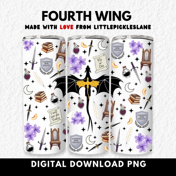 Fourth Wing 20oz Png - Etsy