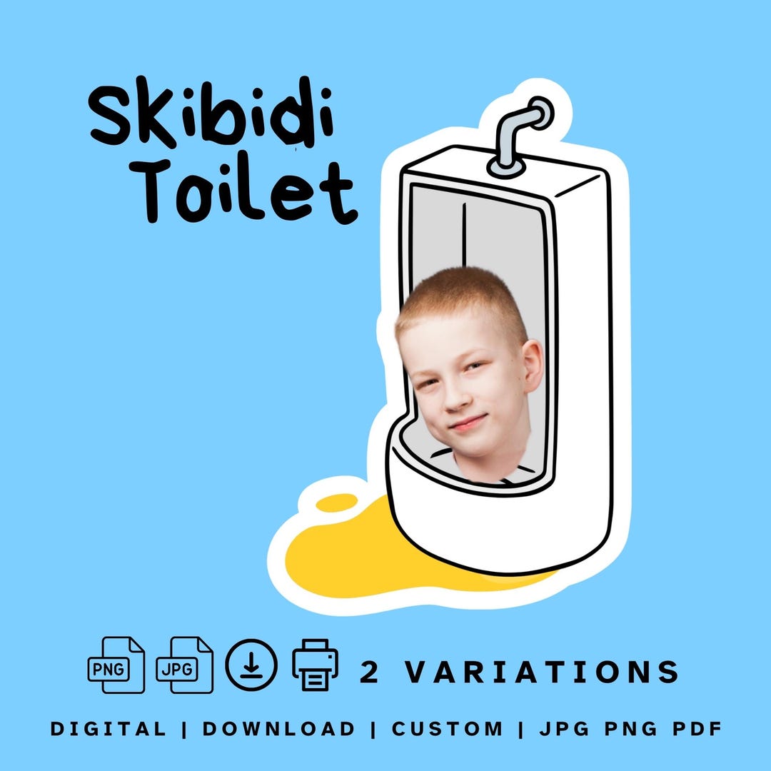 Skibidi Toilet Digital Custom File Printing Slang Youtube Rizzmas Sigma ...