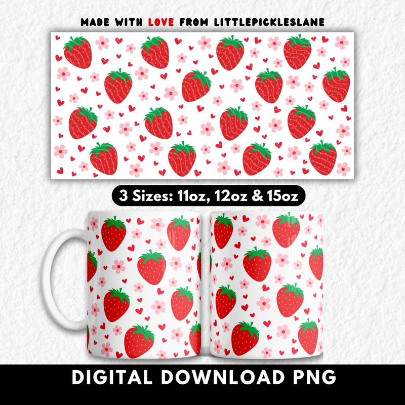 Strawberry Coquette Mug - Etsy