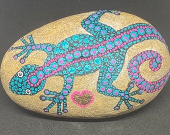 Painted Lizard - Etsy