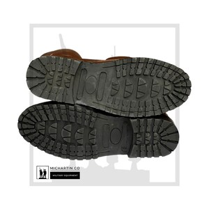 Personalised Handmade Brown Leather Single Buckle US Boot With Rubber ...