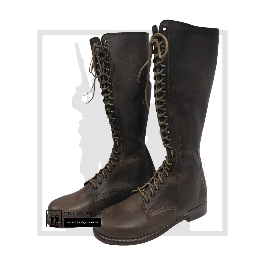 Brown Leather Long Boots Horse Riding Boots Handmade - Etsy