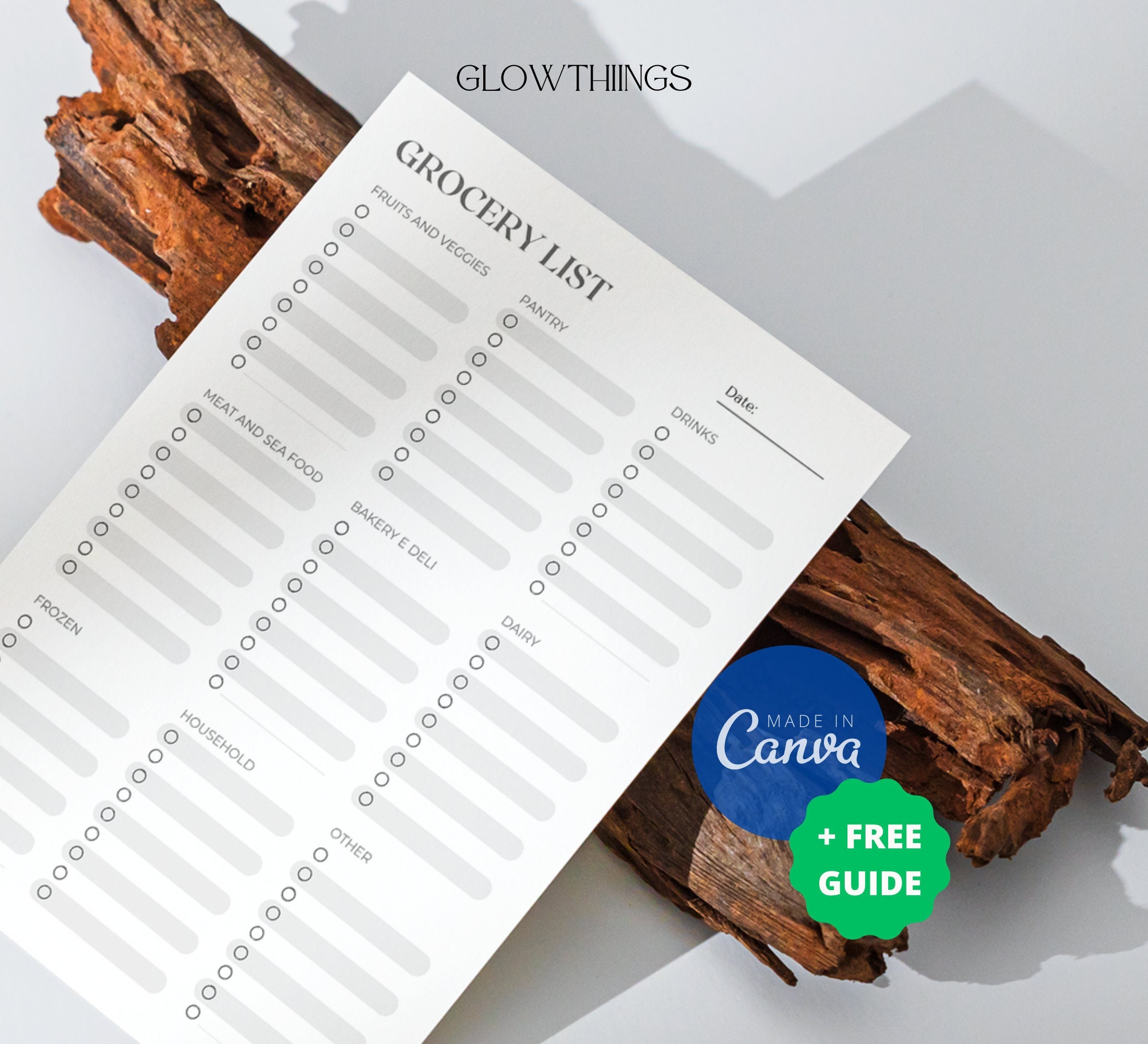 Editable Grocery Shopping List Printable Grocery Checklist - Etsy