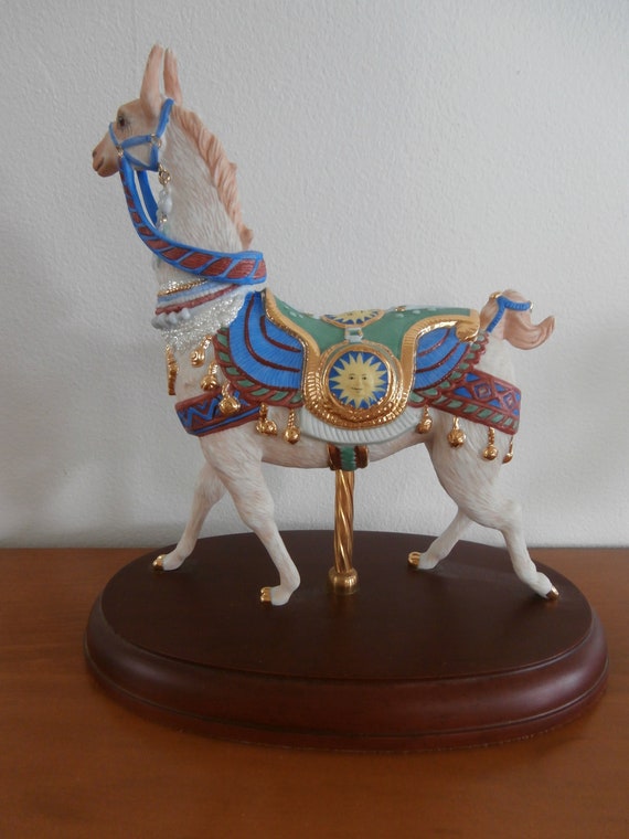 Lenox Carousel Llama Animal Figurine Sculpture 24K Gold Wood - Etsy