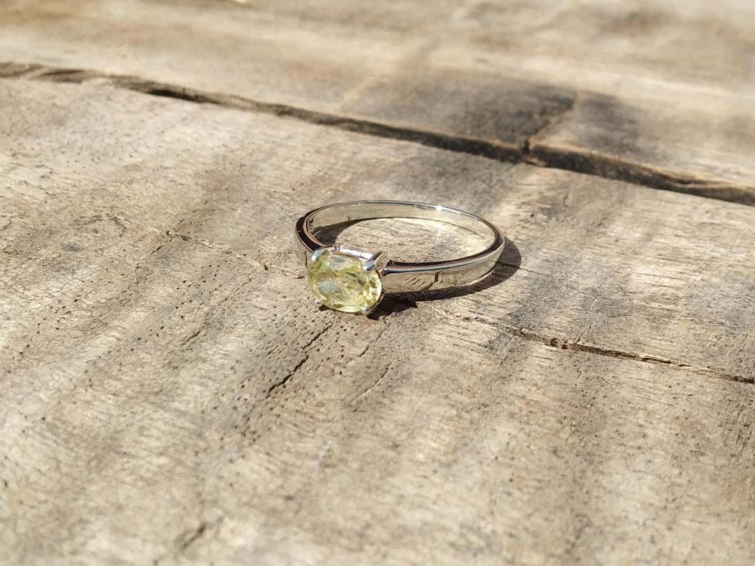Bague topaze citron et pierres précieuses : Bague topaze naturelle non ...