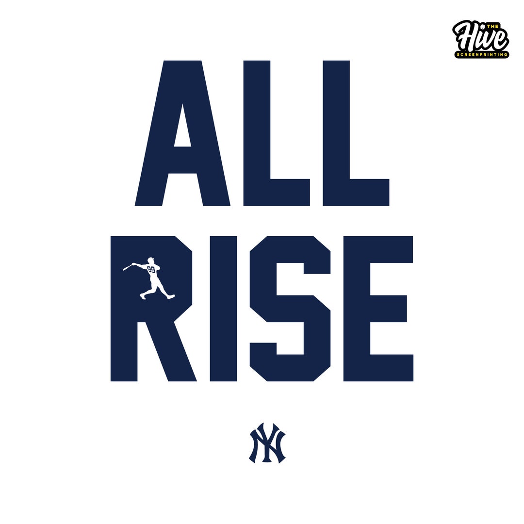 Judge "all Rise" NYY T Shirt - Gildan Heavy Cotton T Shirt, Baseball ...