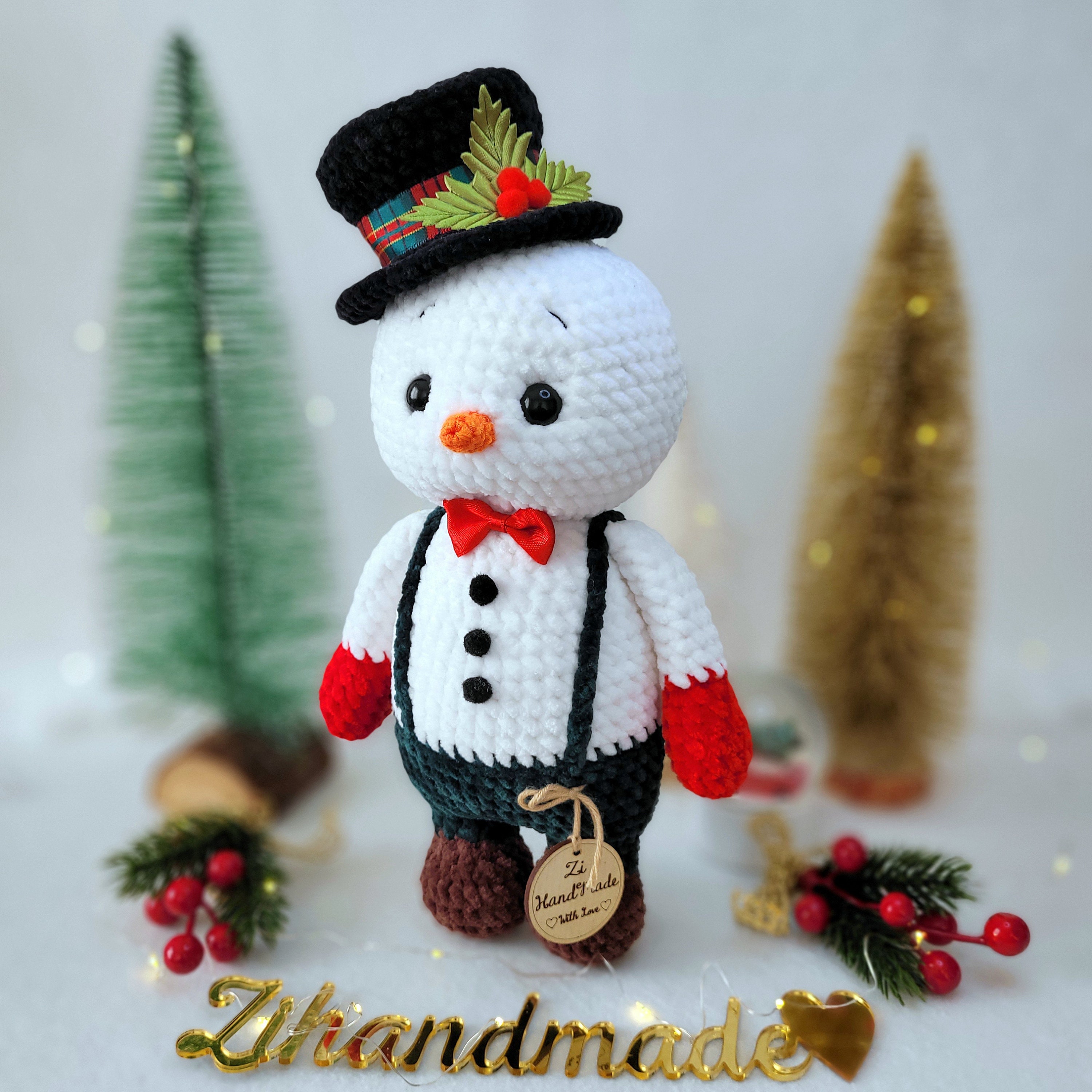 Crochet Pattern PDF ENGLISH Snowman Snowy Amigurumi Tutorial Plushies ...