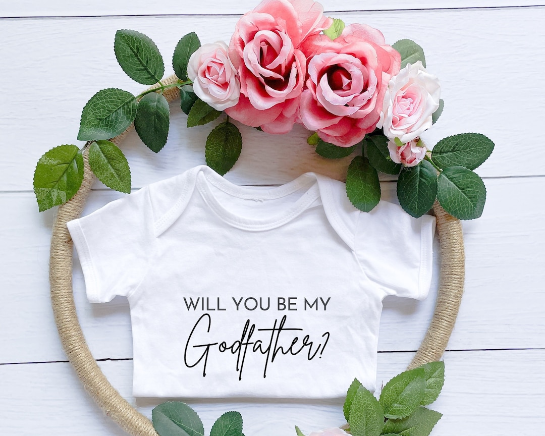 Will You Be My Godmother, Godfather Baby Onesie, Godparents Baby Bodysuit, Announcement ...