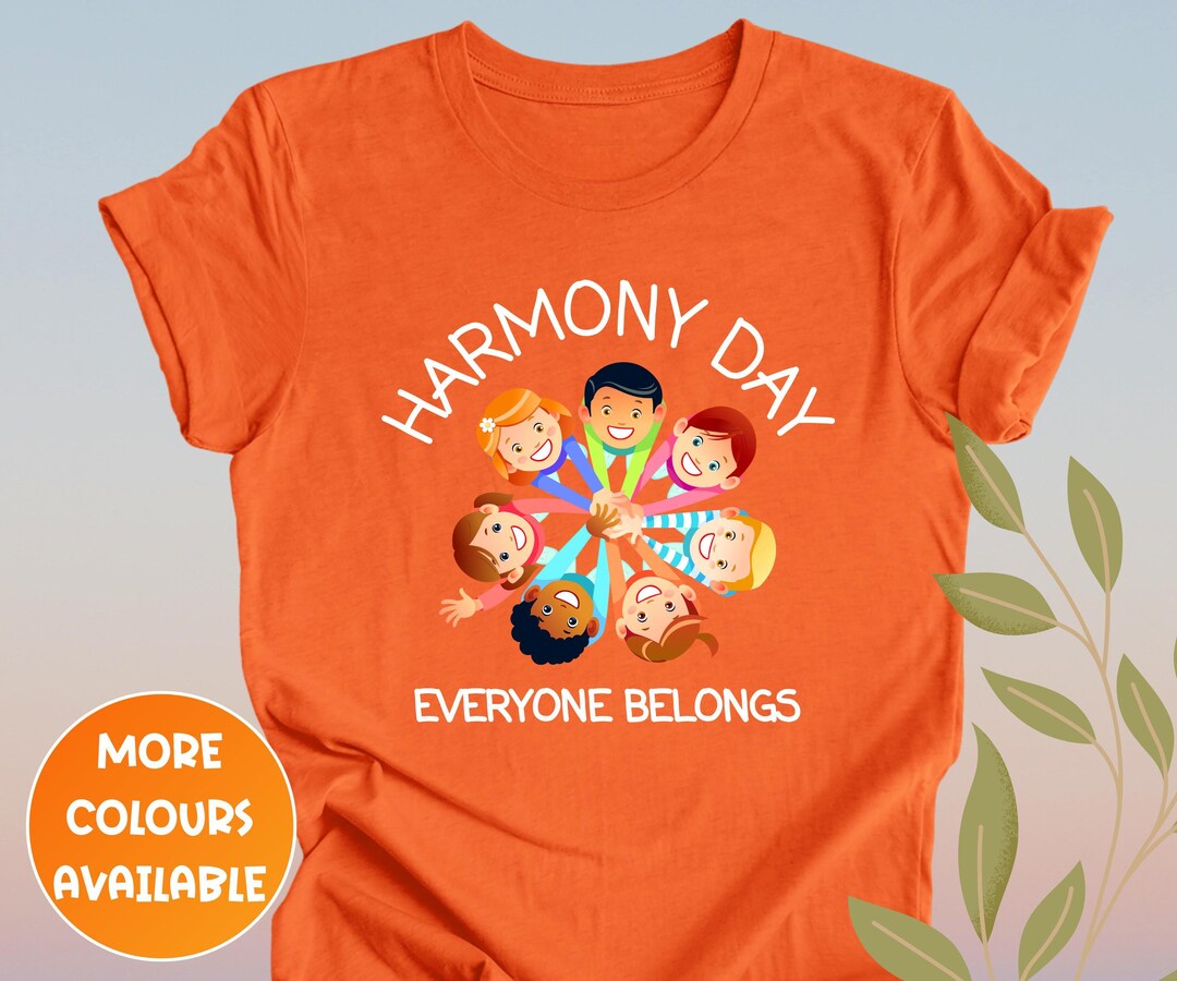 Harmony Day T-shirt | Harmony Day March Shirt | Everyone Belongs | Kids ...