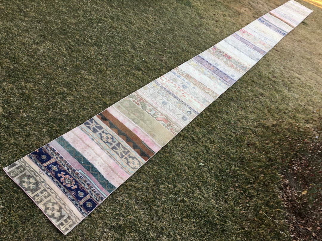 2’4 X 35’8 Ft, Long Stair Runner Rug, Oriental Wool 36 Feet Narrow Rug ...