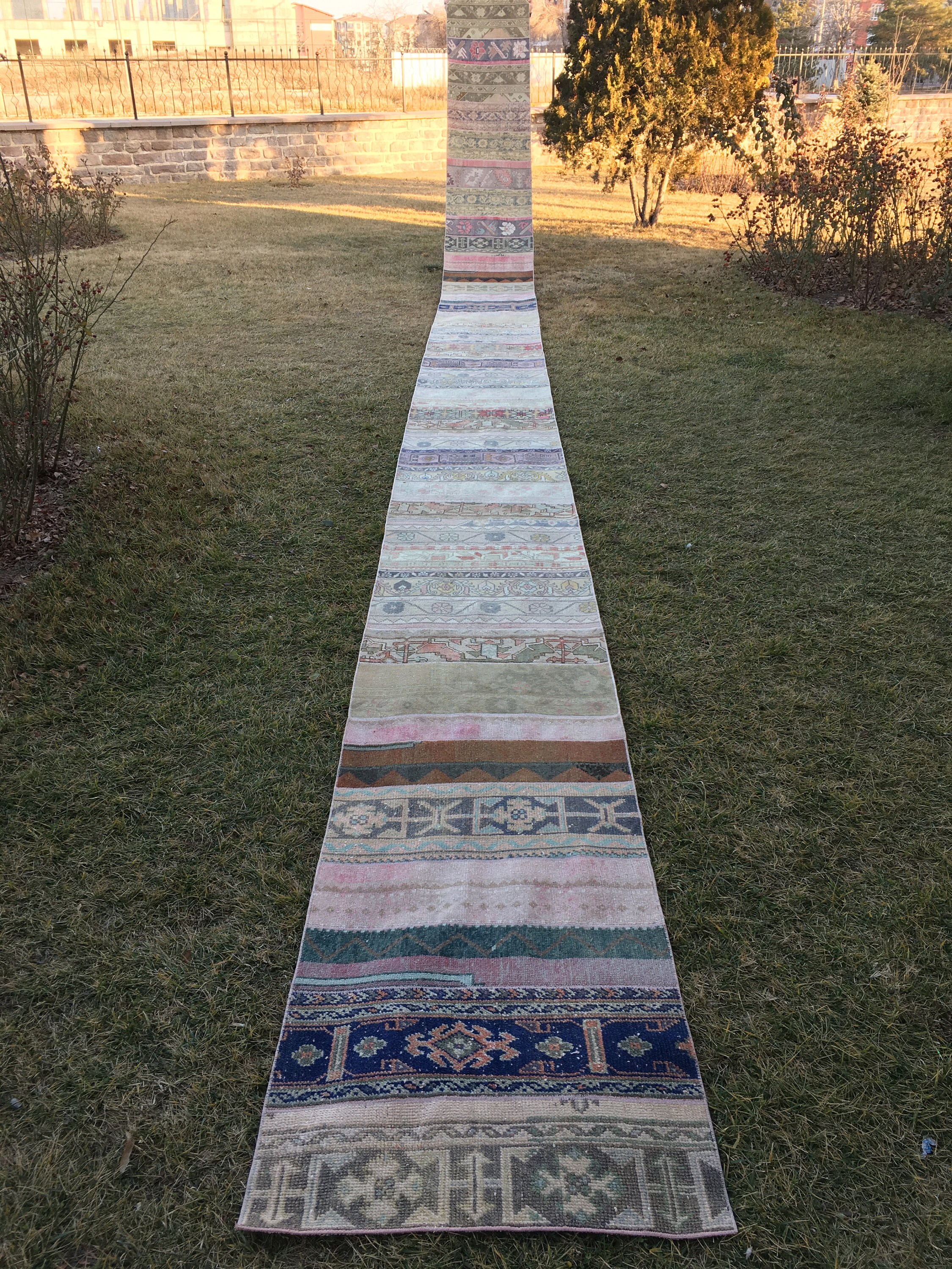 24 X 358 Ft, Long Stair Runner Rug, Oriental Wool 36 Feet Narrow Rug ...