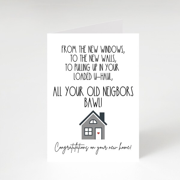 Funny New Home Card - Etsy
