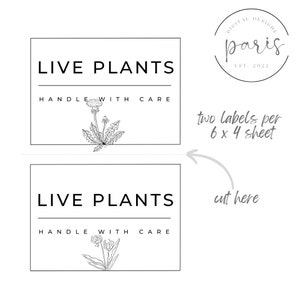 Plant Shipping Labels | PNG Rollo Sticker Download | Thermal Printer ...