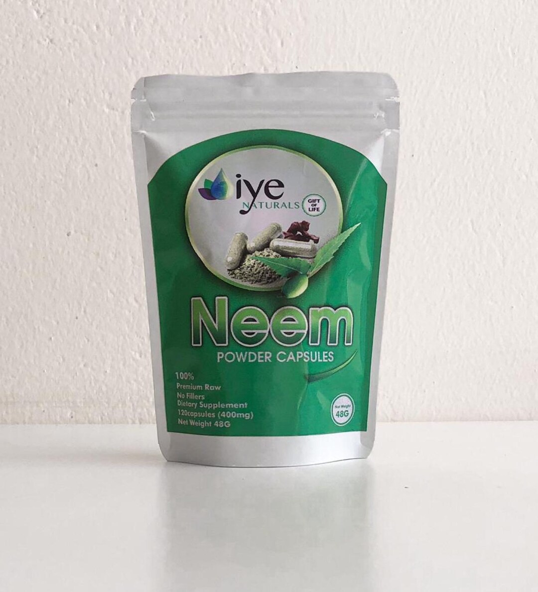 Neem Leaf Powder Capsules (120 Capsules / 400mg) - Etsy