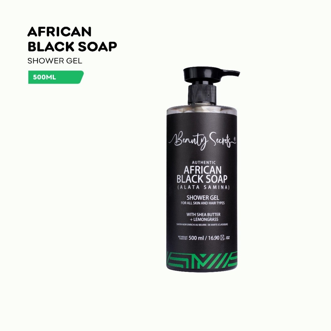 Beauty Secrets Family Size African Black Soap Shower Gel With ...