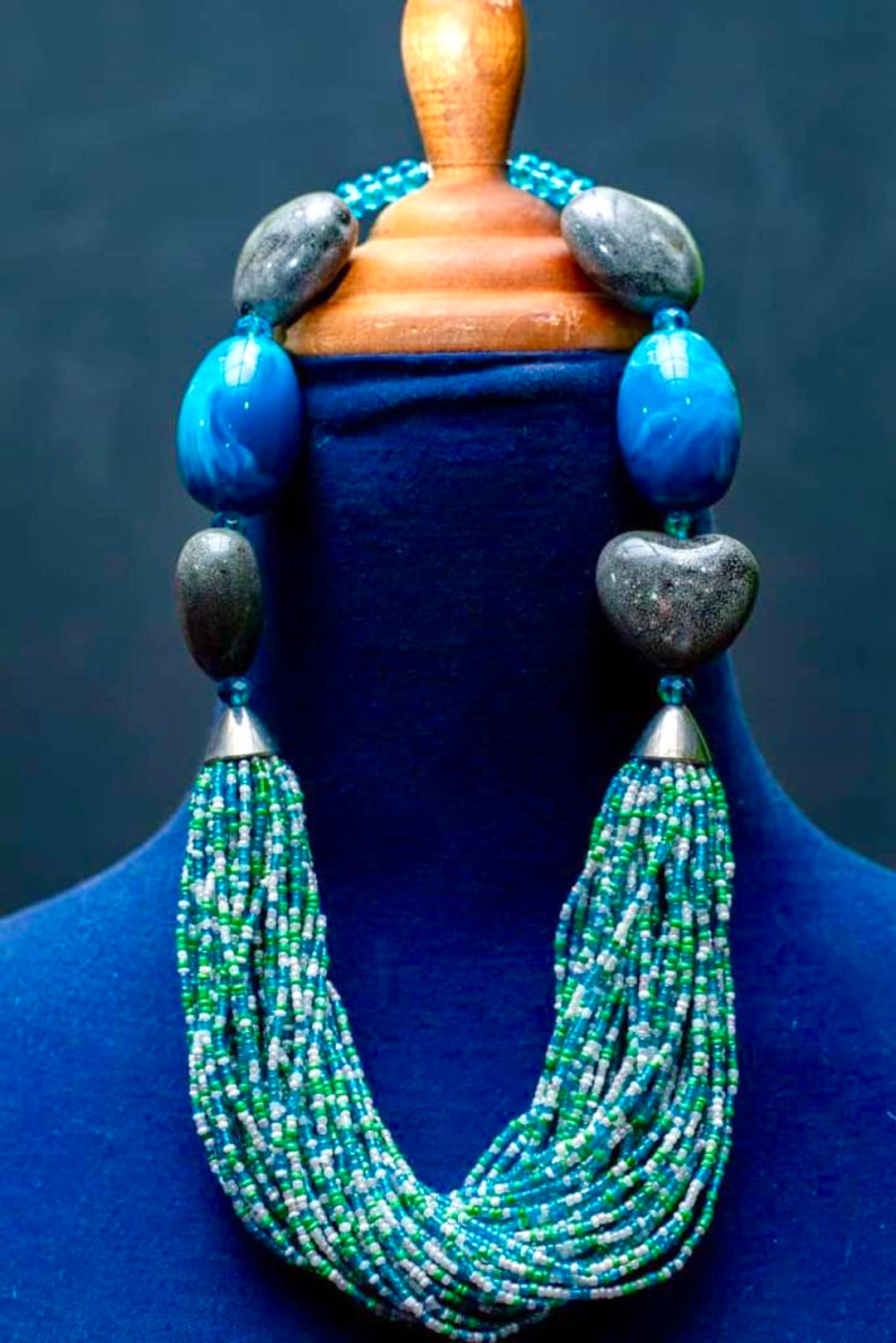 Authentic African Handmade Ghanaian Bead Necklace high - Etsy