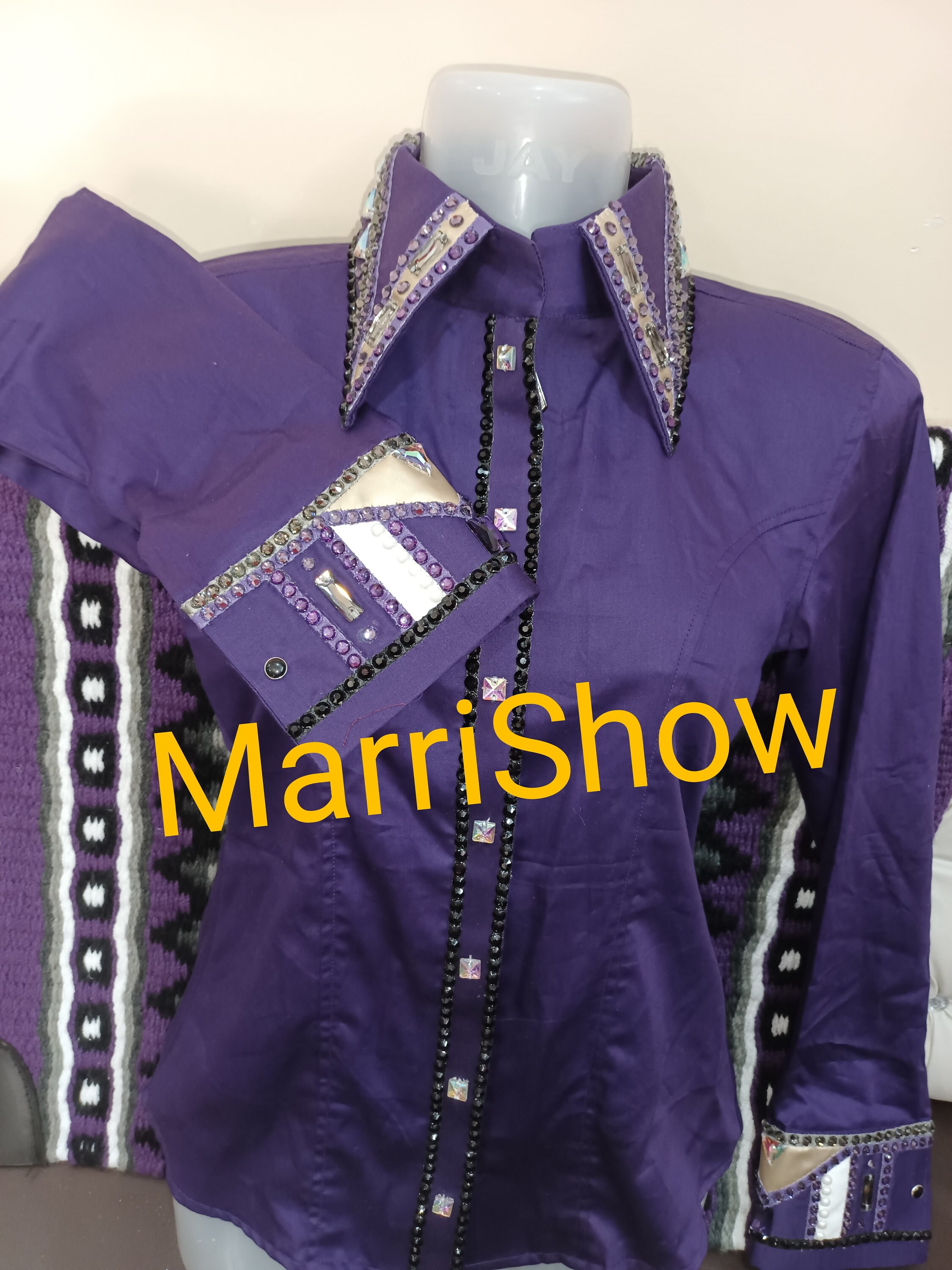 Purple Western Show Shirt: Horsemanship Horse Riding Jacket - Etsy